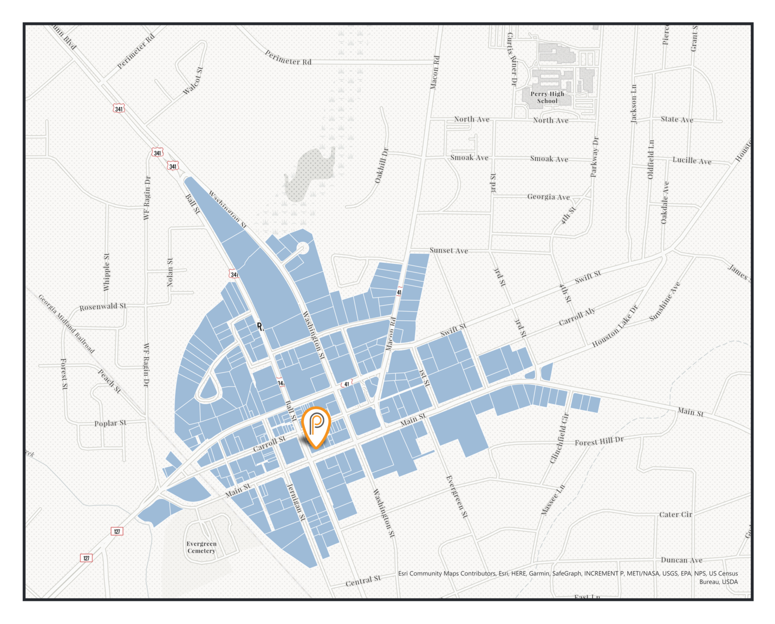 Directions and Parking | Perry Players Community Theatre